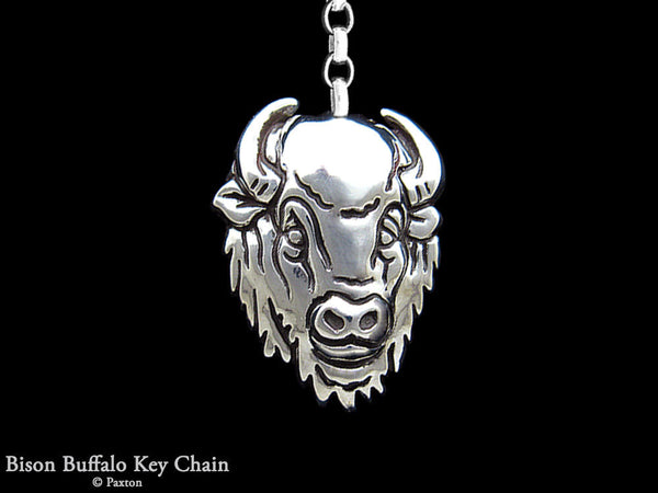 Buffalo Bison Head Key Chain / Key Ring Sterling Silver – Paxton Jewelry