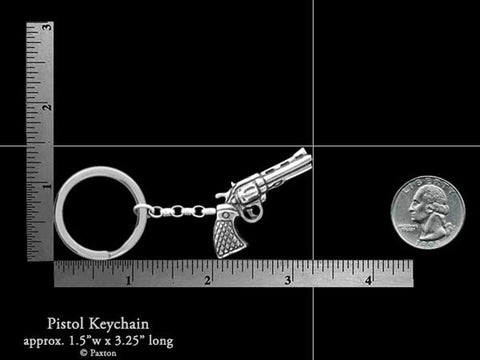 Pistol Revolver Key Chain / Key Ring Sterling Silver – Paxton Jewelry